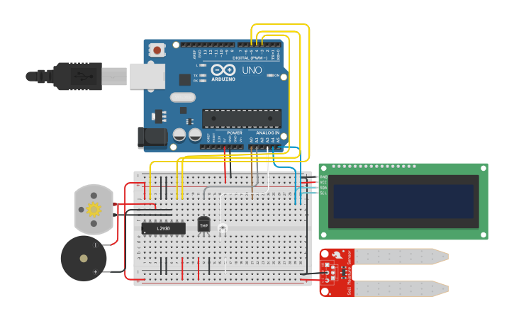 Circuit Design Smart Agriculture Monitoring System Abilesh Tinkercad