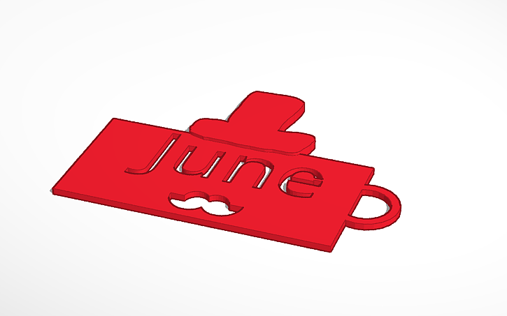 3D design June Nametag | Tinkercad