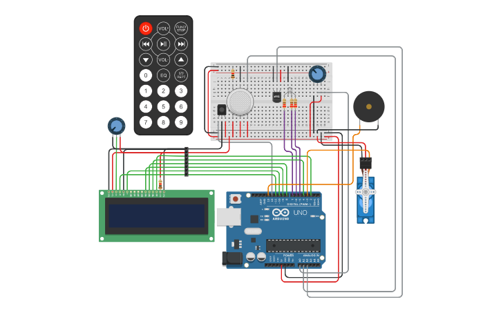 Circuit design Automated Geyser | Tinkercad