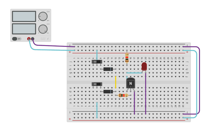 Circuit design DTL "NOR" (Mehedi Saad) ID:41220200264 - Tinkercad