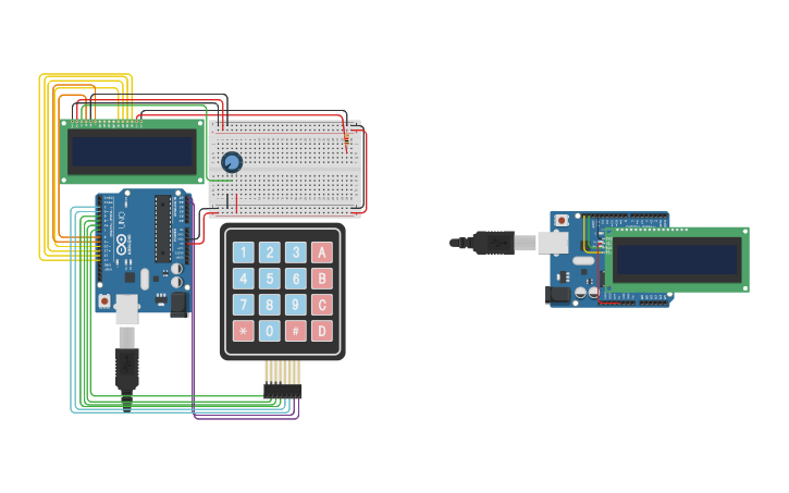 Circuit design UDEC Calculadora con Arduino | Tinkercad