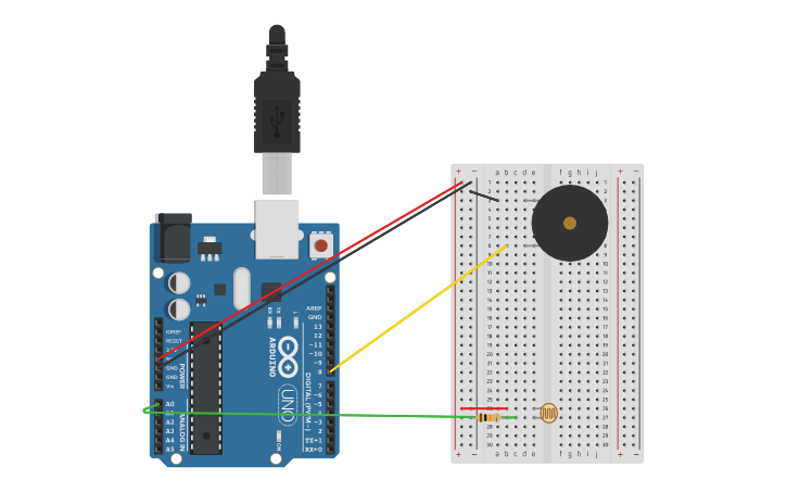 Circuit design Light Theremin - Tinkercad