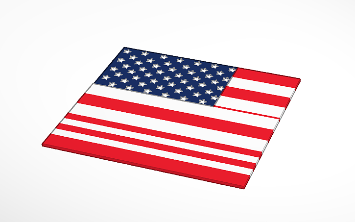 3D design American Flag | Tinkercad