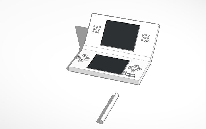 3D design Nintendo ds lite - Tinkercad