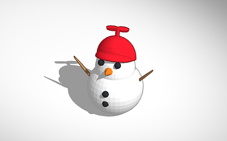 3D design snowman - Tinkercad