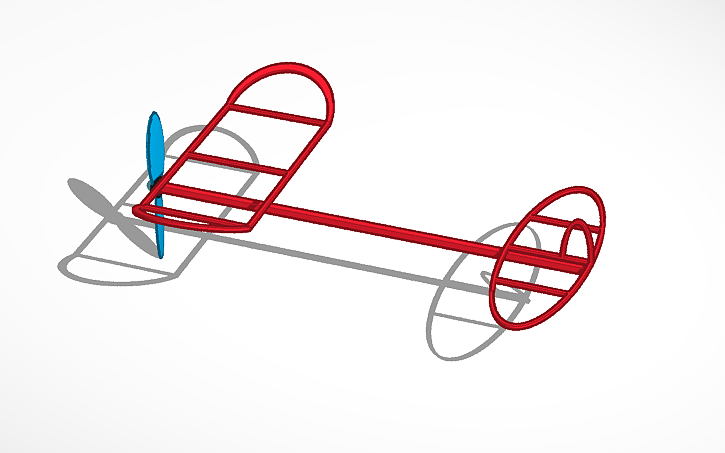 3D design Rubber Band Plane - Tinkercad