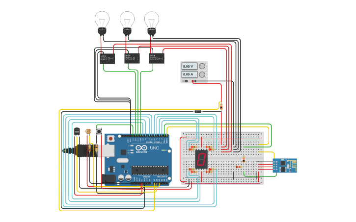 Circuit design Final project: Smart home - Tinkercad