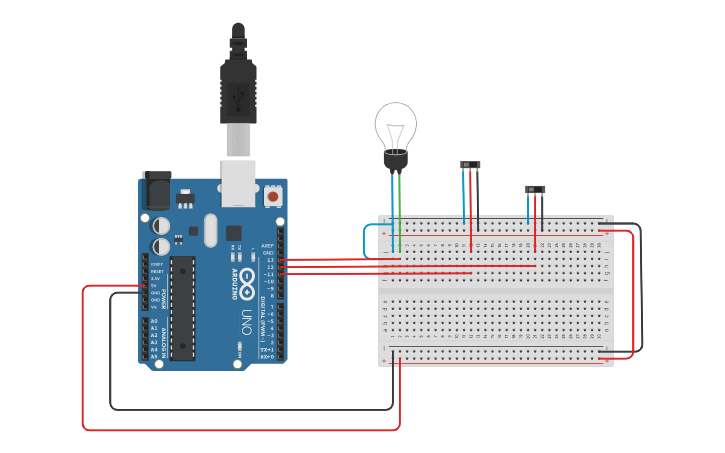 Circuit design Exercice lampe - Tinkercad