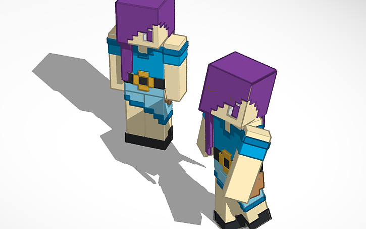 3D design AmyOak Minecraft Player skin | Tinkercad