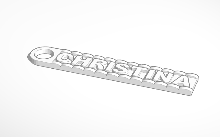 3D design Keychain - Tinkercad