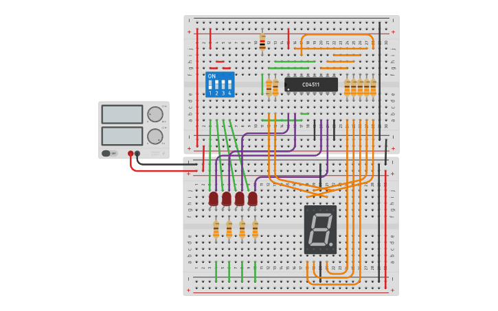 Circuit design Number Systems - Tinkercad