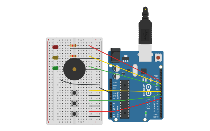 Circuit design piano | Tinkercad