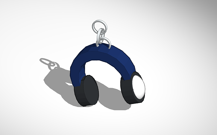 3D design Headphones Keychain | Tinkercad
