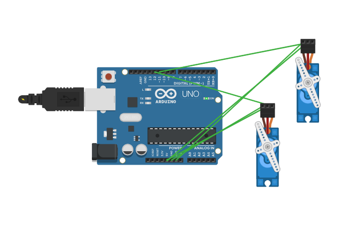Circuit design servomotor2 - Tinkercad