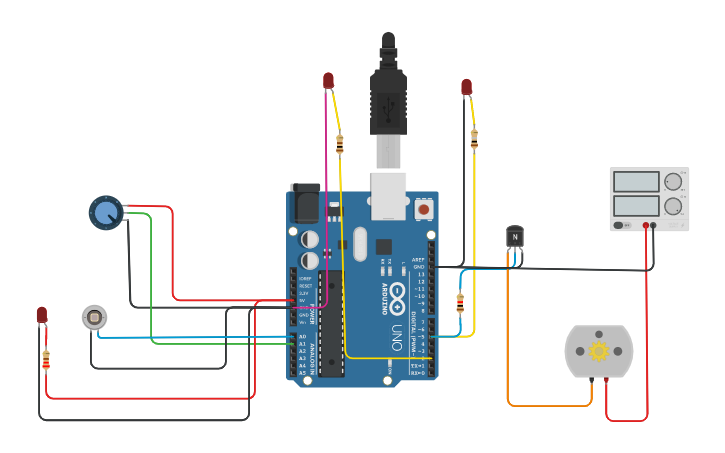 Circuit design Automatic Hand Sanitizer Dispenser - Tinkercad