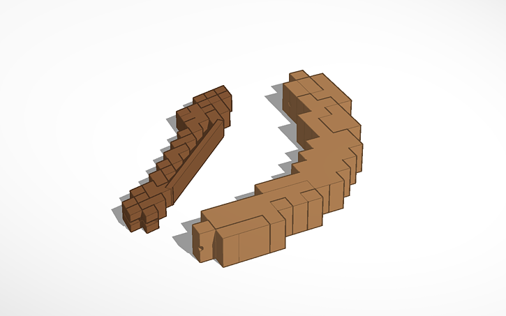 3D design MInecraft Shooting Bow - Tinkercad