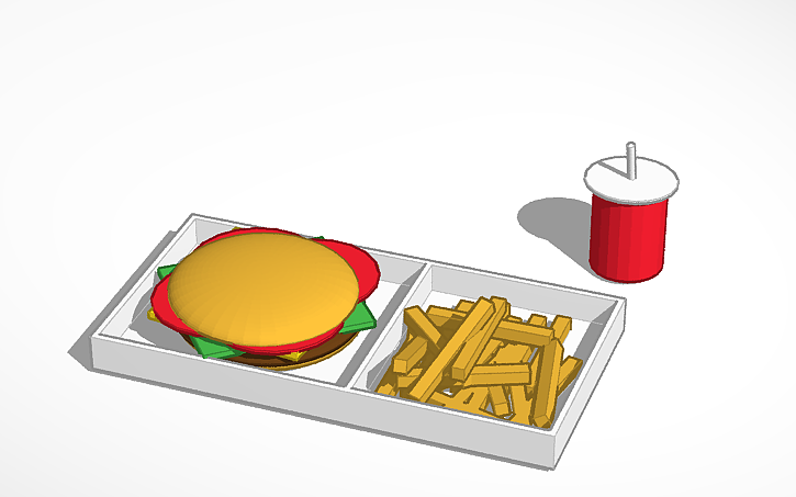 3D design Fast Food - Tinkercad