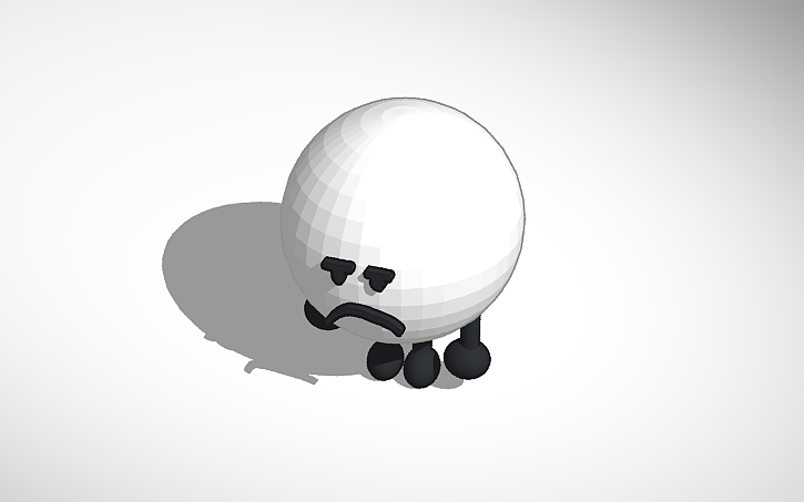 3D design SnowBall BFDI - Tinkercad