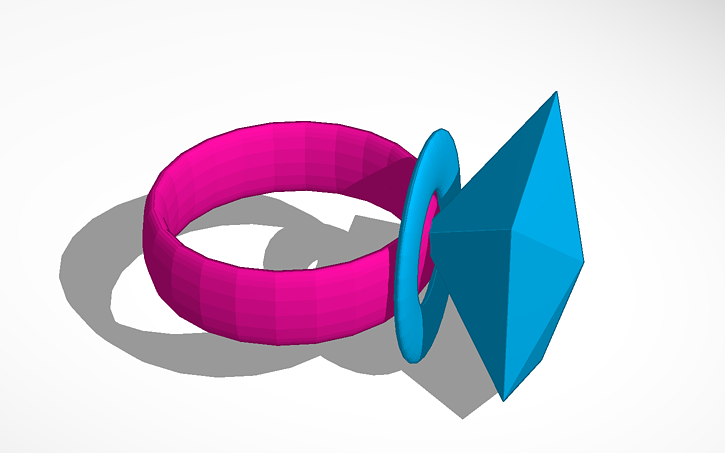 3D design Toy Power-Ring/ toy engagement ring - Tinkercad
