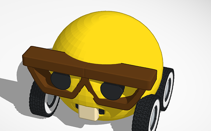 3D design Nerd emoji - Tinkercad