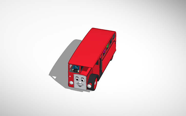 3D design Bertie the Bus - Tinkercad
