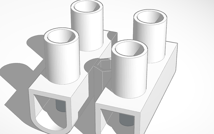 3D design Terminal block (svorkovnice) - Tinkercad