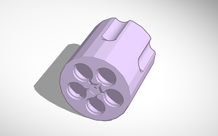 3D design .357 Revolver cylinder | Tinkercad