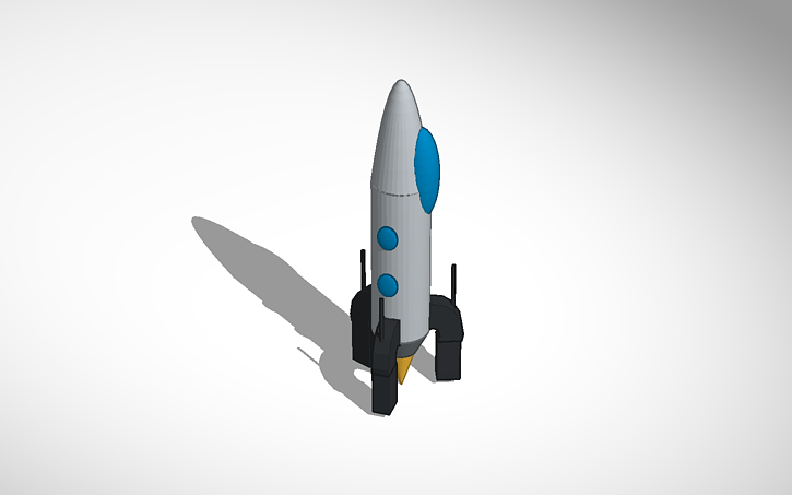 3D design Rocket Ship - Tinkercad