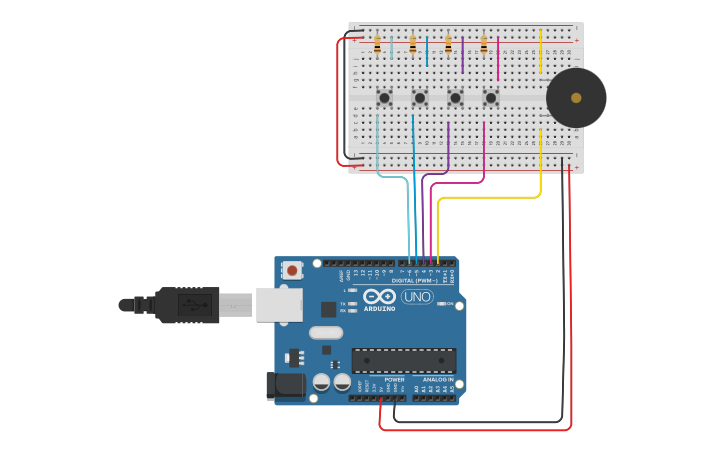 Circuit design Circuito Musical | Tinkercad