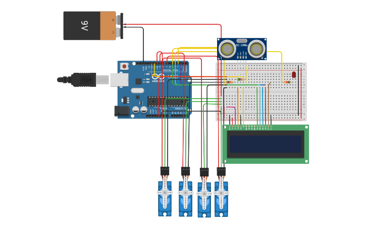 Circuit design reverse vending machine blueprint - Tinkercad