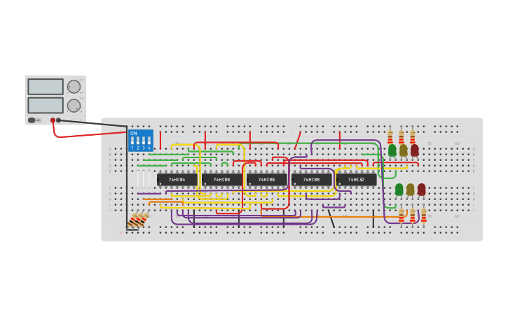Circuit design 2 semaforos - Tinkercad