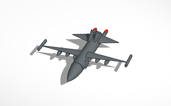 3D design fighter jet - Tinkercad