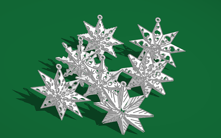 3D design Snowflakes - Tinkercad