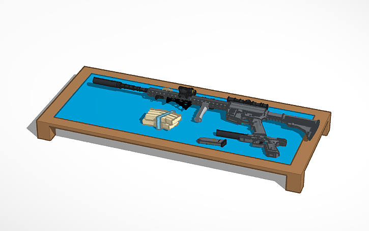 3D design AR-15 TACTICAL - Tinkercad