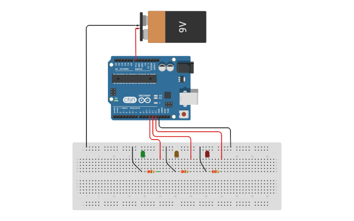 Circuit design Arduino premier test | Tinkercad