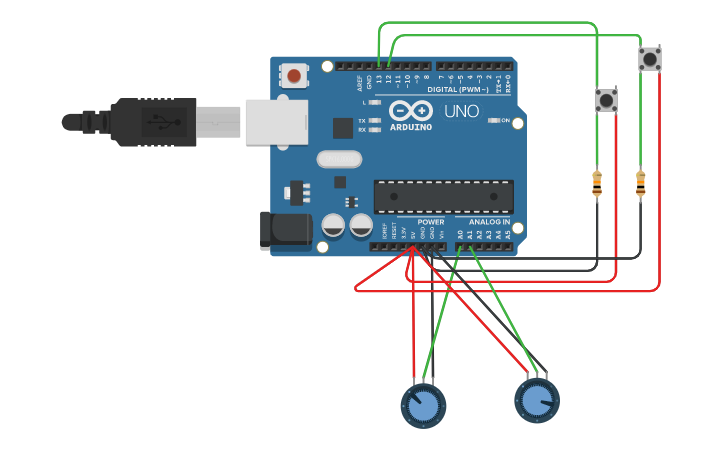 Circuit design Joystick - Tinkercad