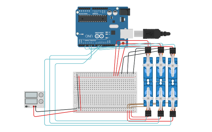 Circuit Design Traductor Ascii Braille Tinkercad