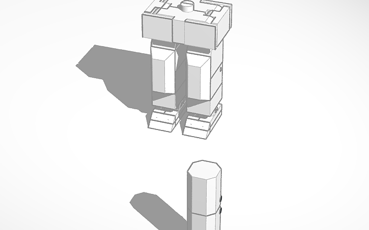3D design robot leg - Tinkercad