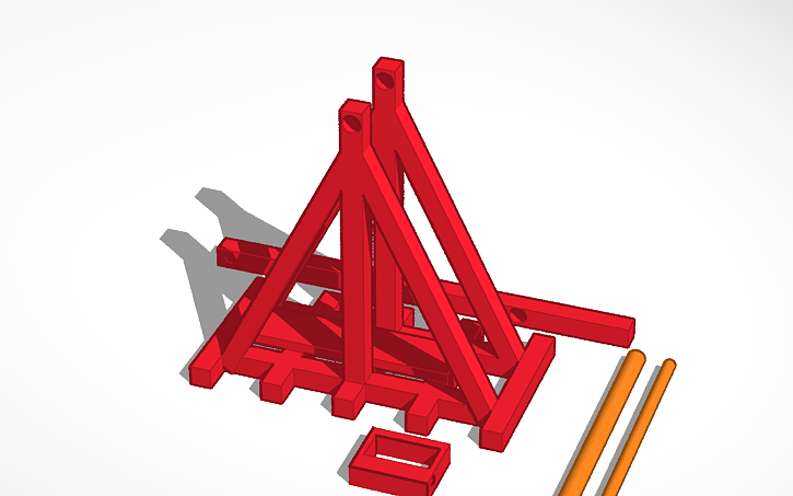 3D design Trebuchet - Tinkercad