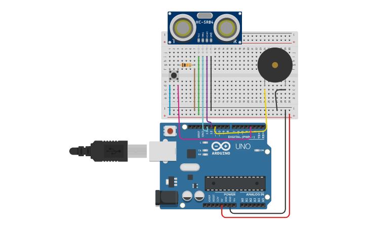 Circuit design Arduino Alarm - Tinkercad