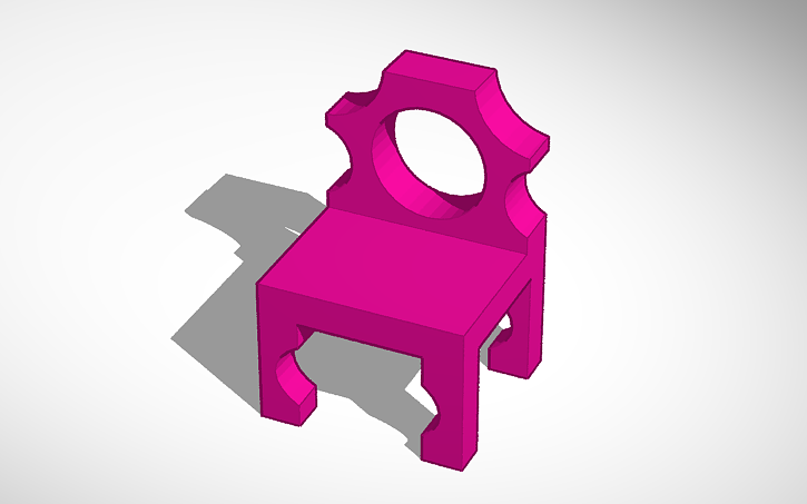 3D design Decorative Chair | Tinkercad