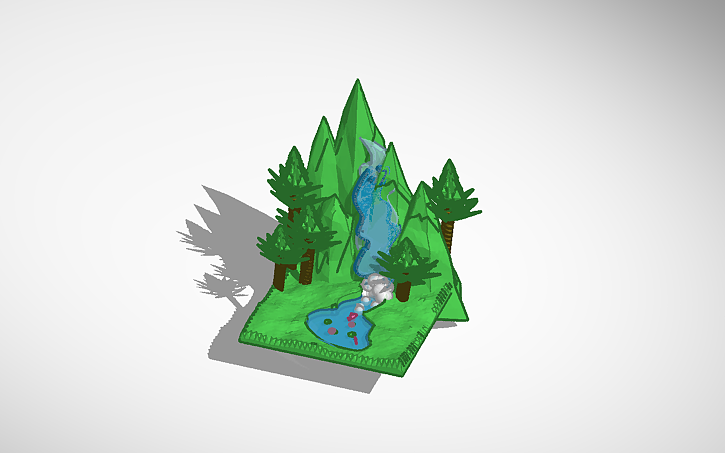 3D design Waterfall - Tinkercad