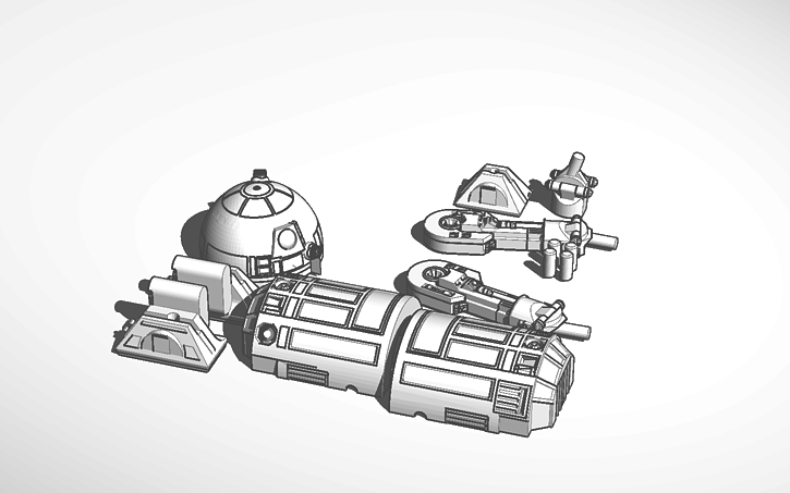 3D design R2-D2 Parts - Tinkercad