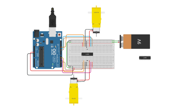 Circuit Design Copy Of Exploded L293d Dc Motor Control Tinkercad