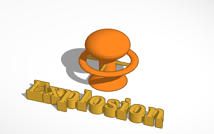 3D design Explosion - Tinkercad