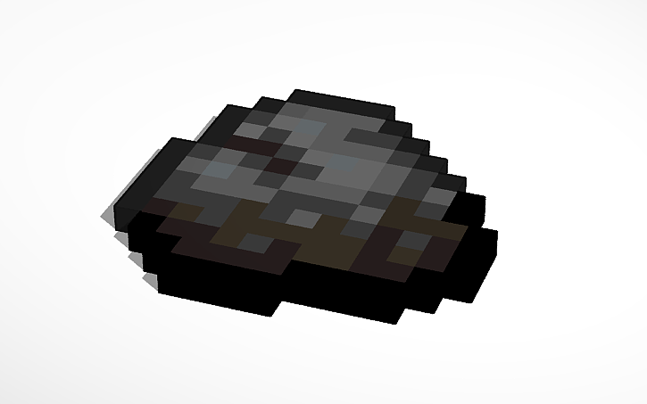 3D design Minecraft Coal - Tinkercad