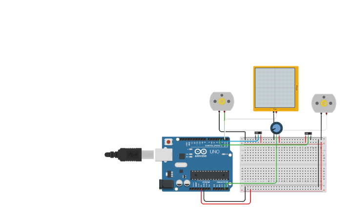 Circuit design Automatic Rain Sensing Car Wiper System - Tinkercad