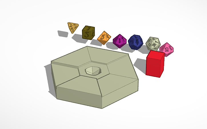 3D design Dice Tray - Tinkercad