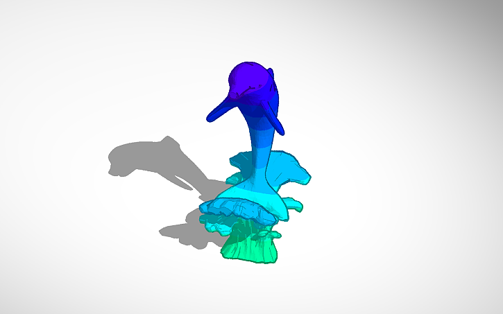3D design Dolphin Gradient - Tinkercad