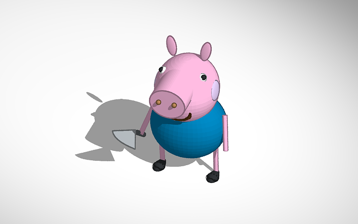 3D design george pig - Tinkercad